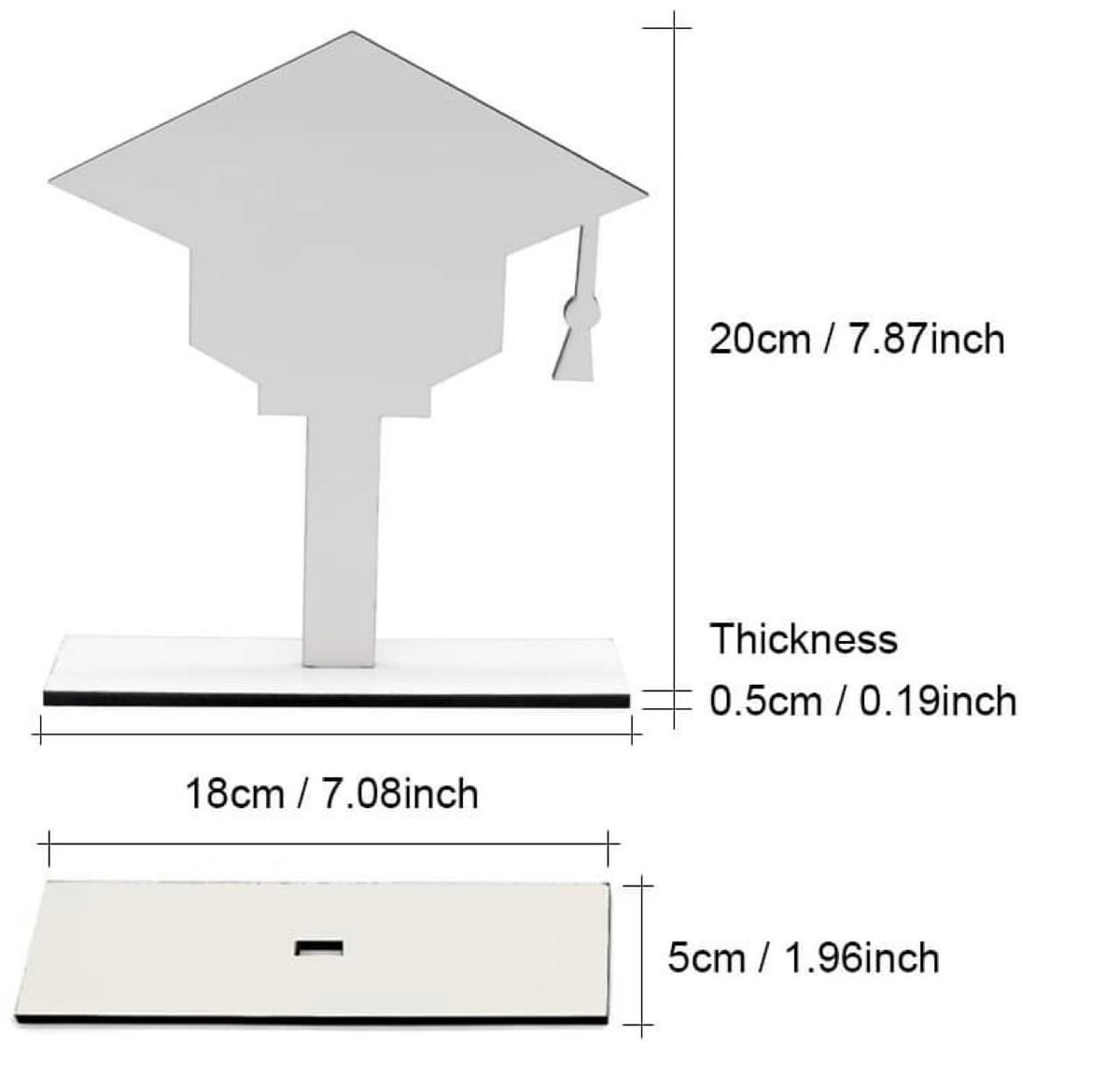 Grad Hat MDF Panel — Blessed to Create Sublimation Blanks