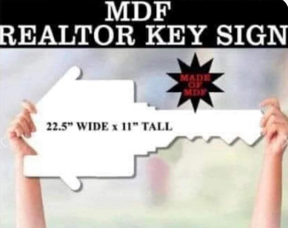 Realtor MDF Keys — Blessed to Create Sublimation Blanks